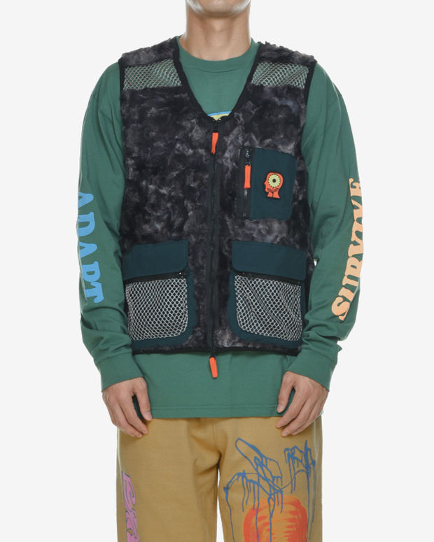 BRAIN DEAD-NOVELTY DYED FUR VEST 165000 | 웍스아웃