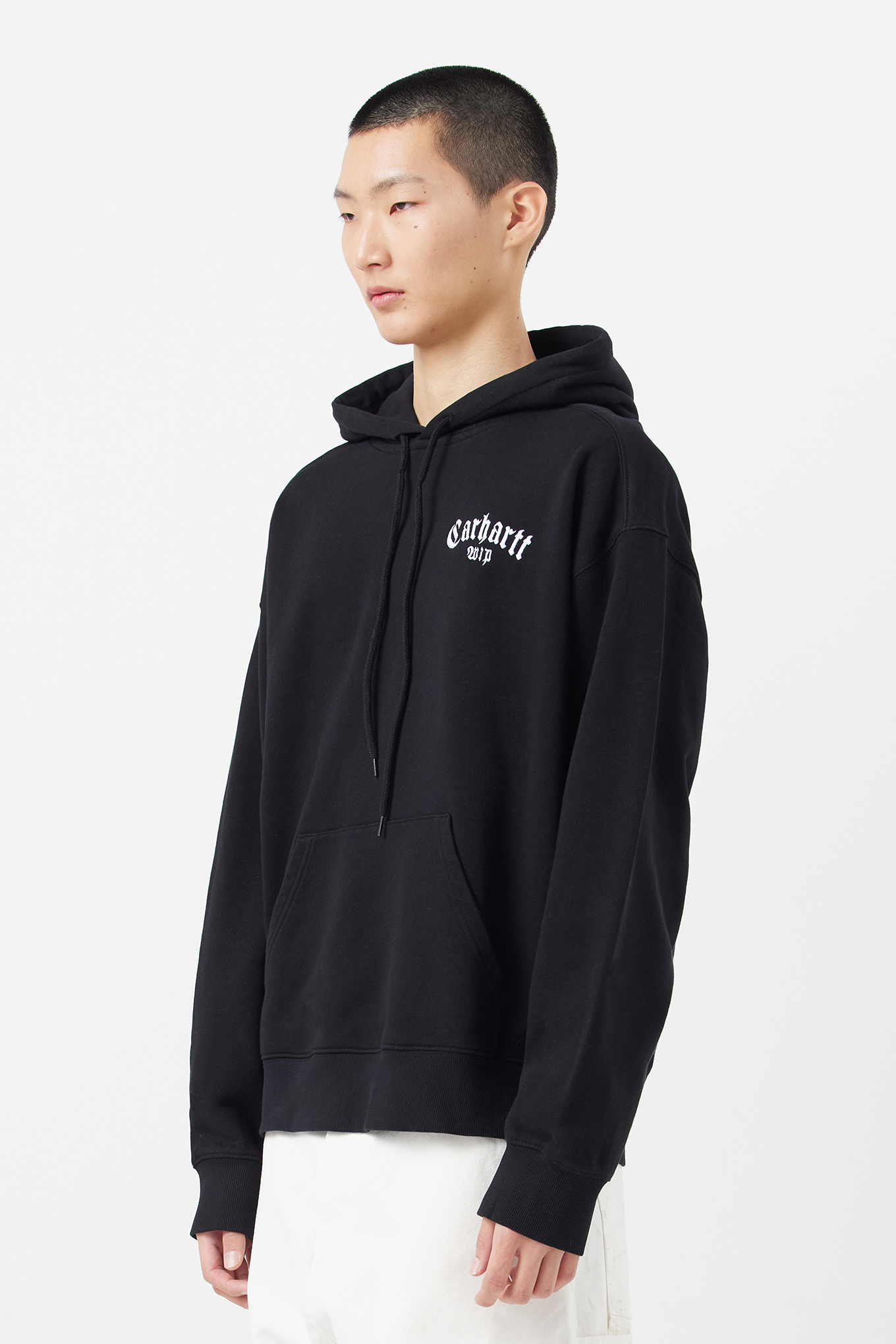 CARHARTT WIP-HOODED ONYX SCRIPT SWEATSHIRT 245000 | 웍스아웃