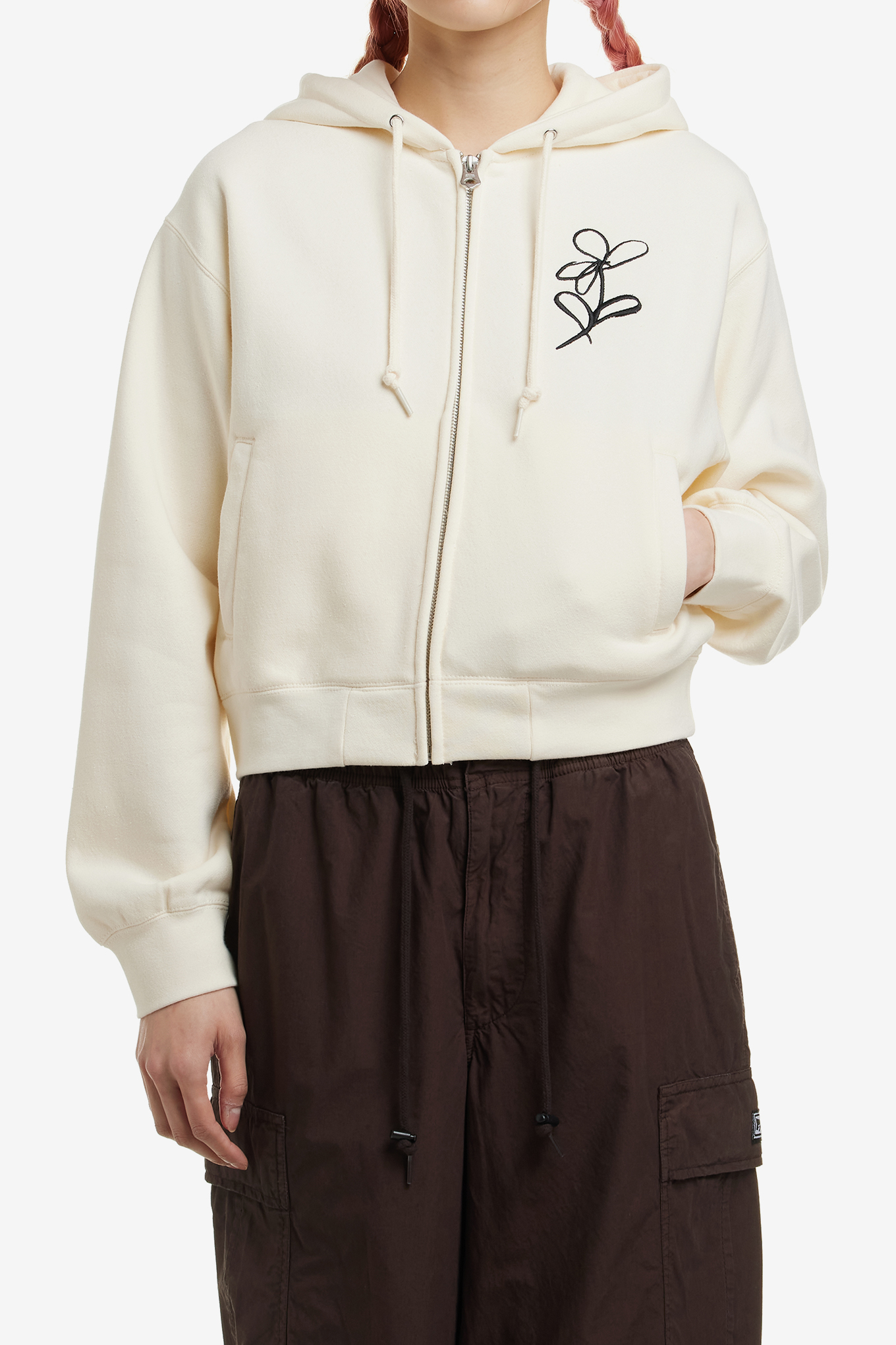 OBEY-CHALK WRITING ZIP HOOD 76800 | 웍스아웃