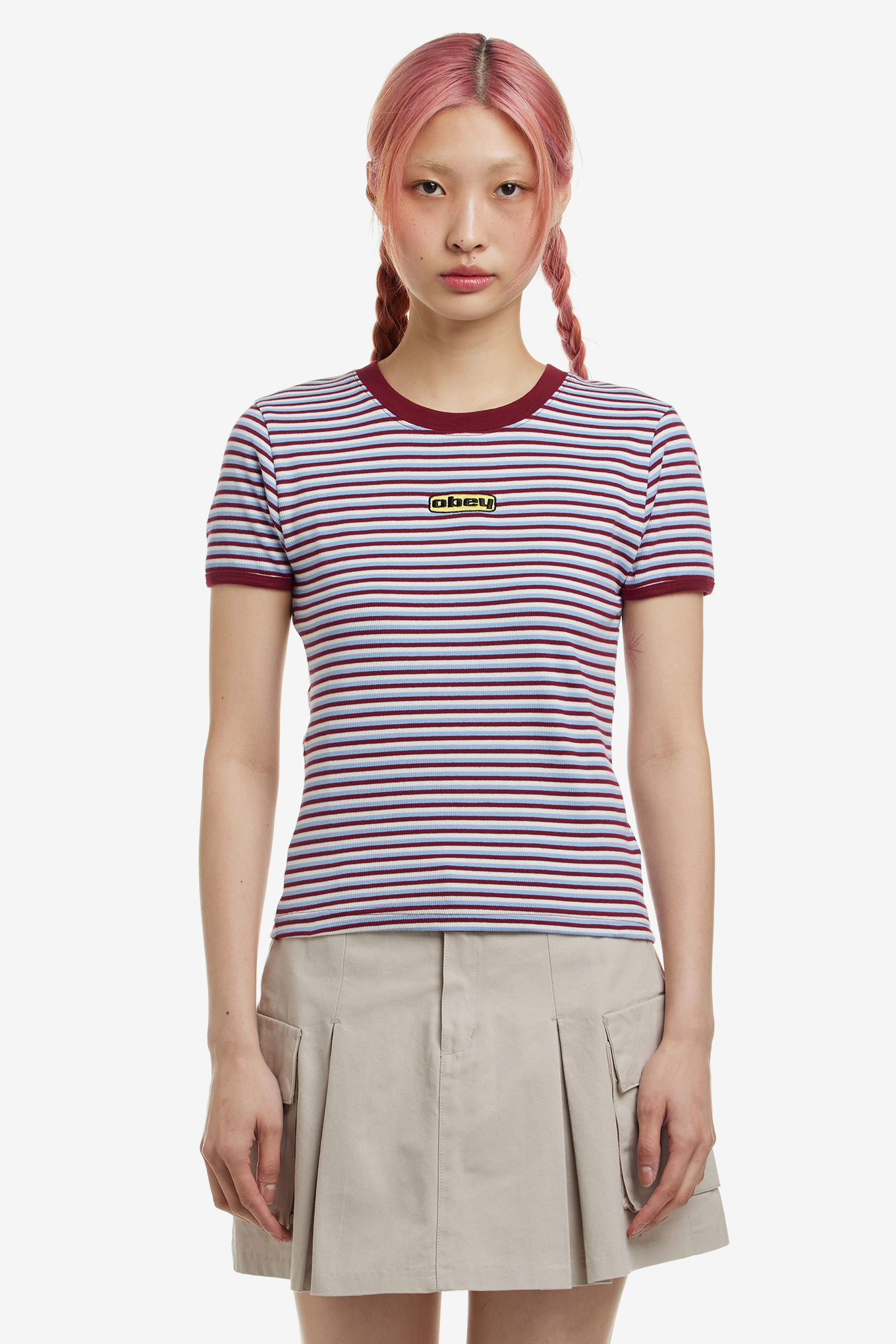 OBEY-CYPRESS STRIPE BABY RINGER TEE 75000 | 웍스아웃
