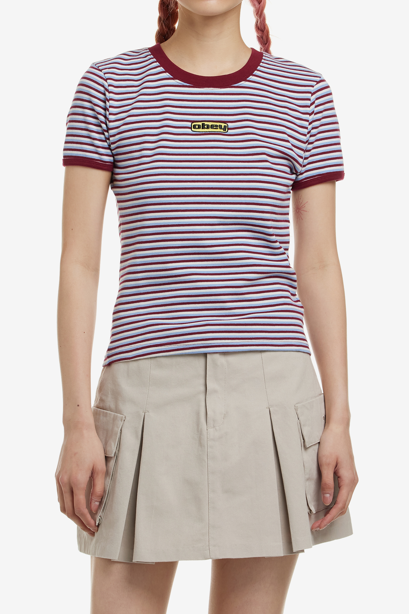 OBEY-CYPRESS STRIPE BABY RINGER TEE 75000 | 웍스아웃