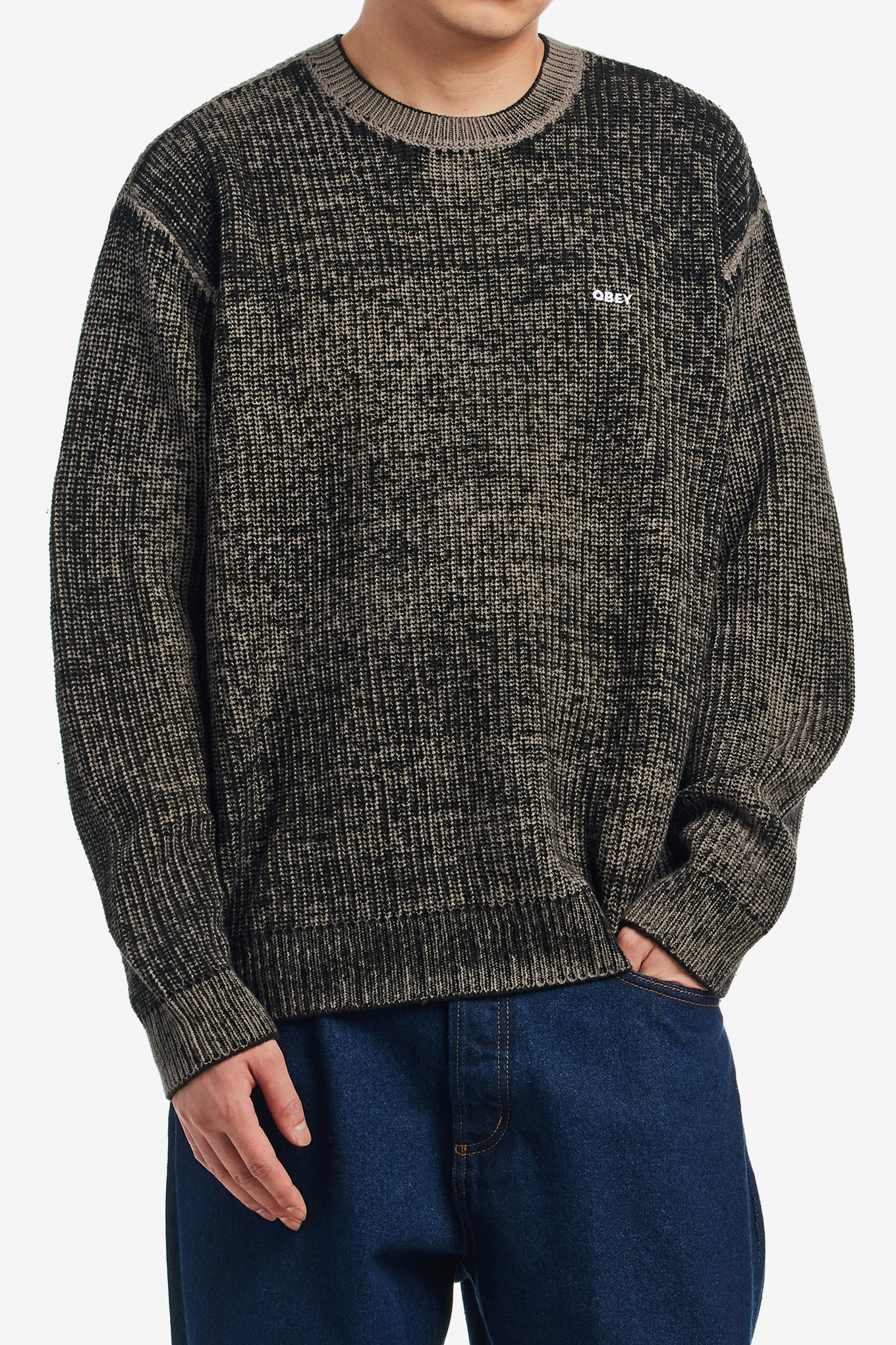OBEY SPRAY EFFECT SWEATER-OBEY-105000 | 웍스아웃
