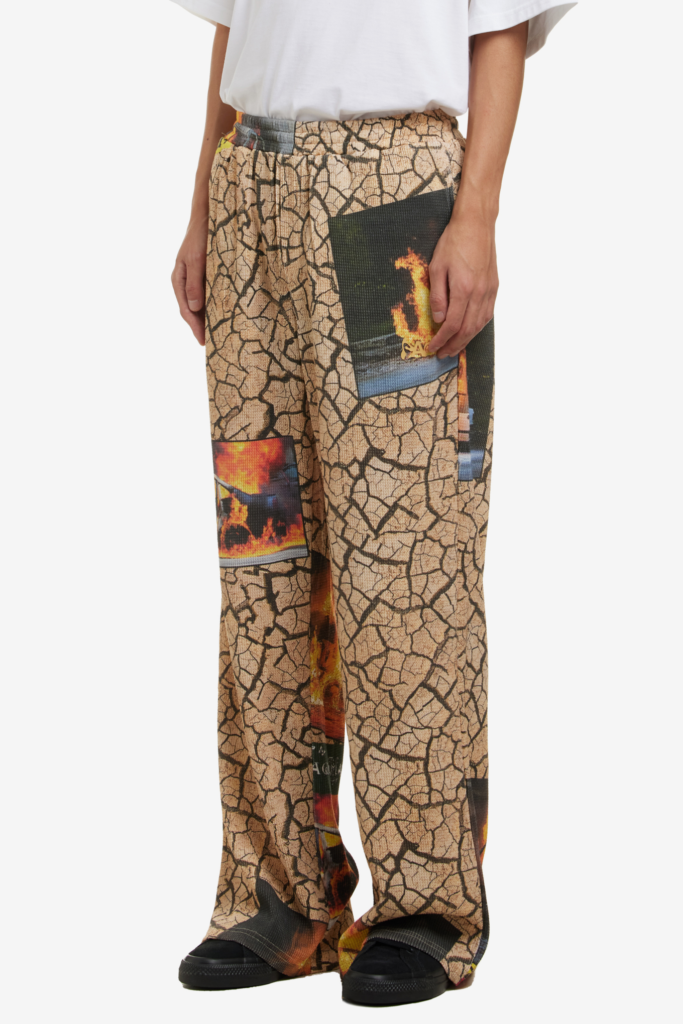 P.A.M.-CRACKED EARTH RELAX FIT PANT 150000 | 웍스아웃