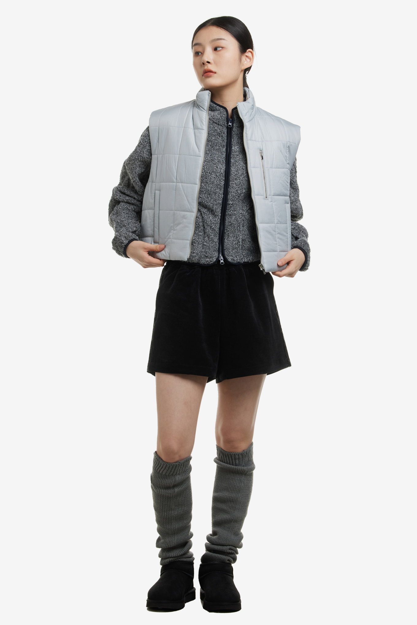 OPEN YY-QUILTED ZIP POCKET VEST 142500 | 웍스아웃