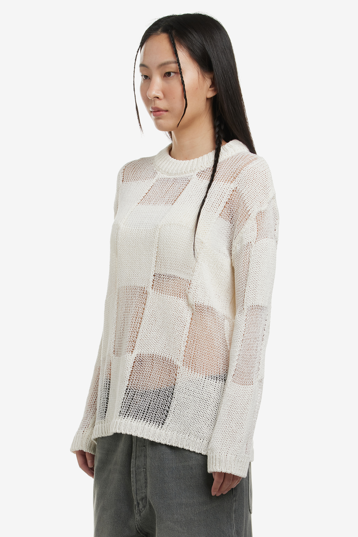 OPEN YY-PAPER YARN CHECKER BOARD PULLOVER 132300 | 웍스아웃