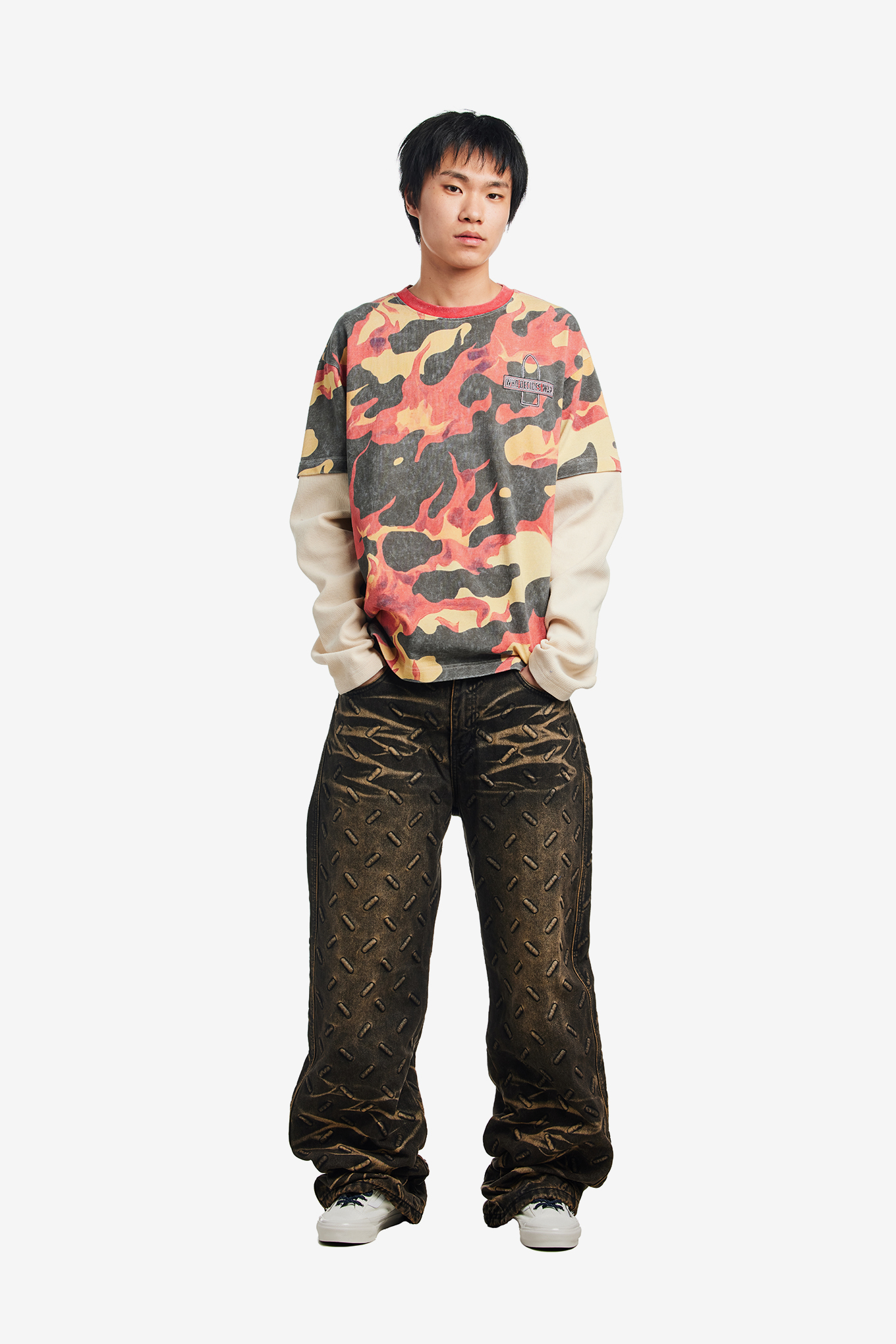 FLAME CAMO DOUBLE JERSEY-WHO DECIDES WAR-240000 | 웍스아웃